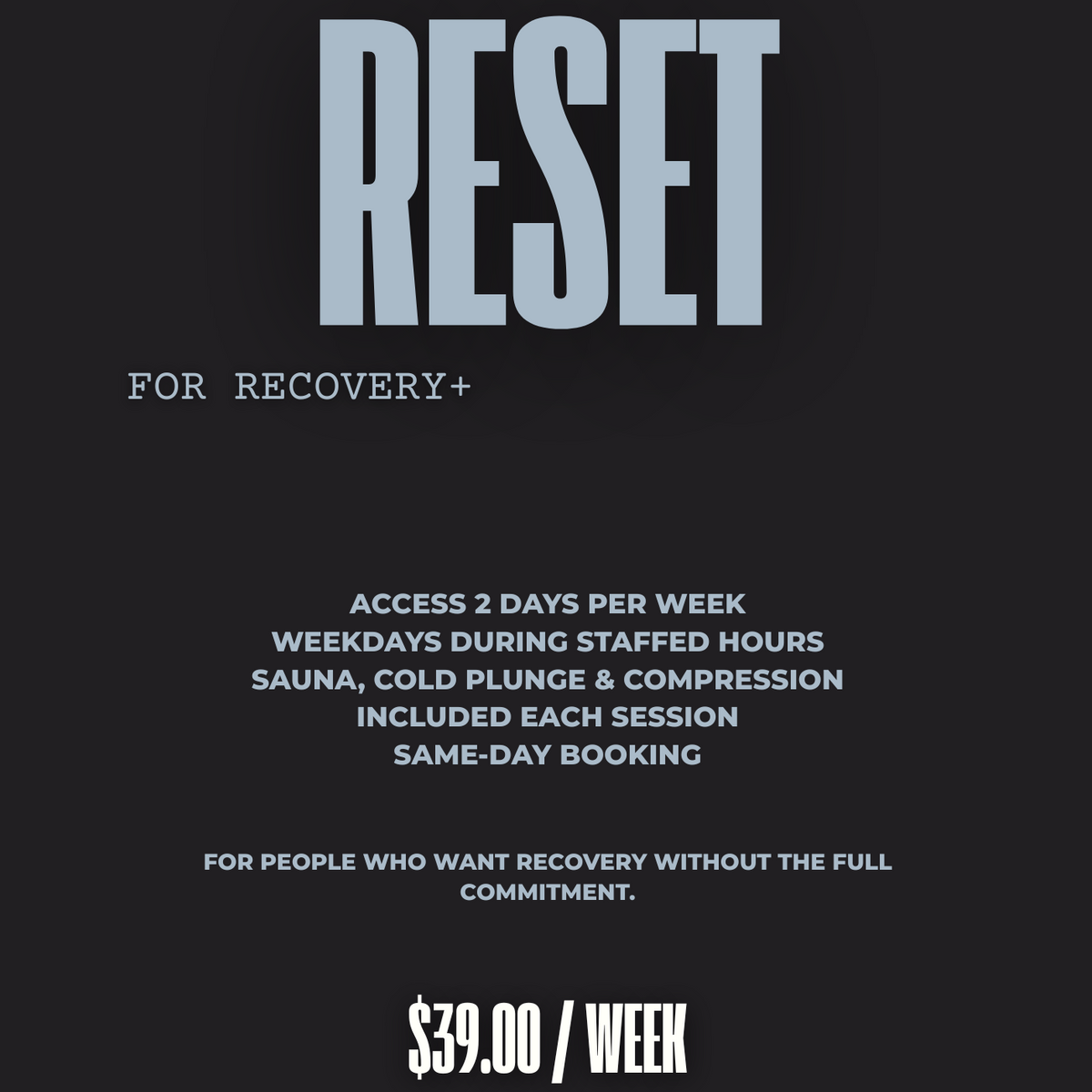 RECOVERY+ | RESET – Off The Field